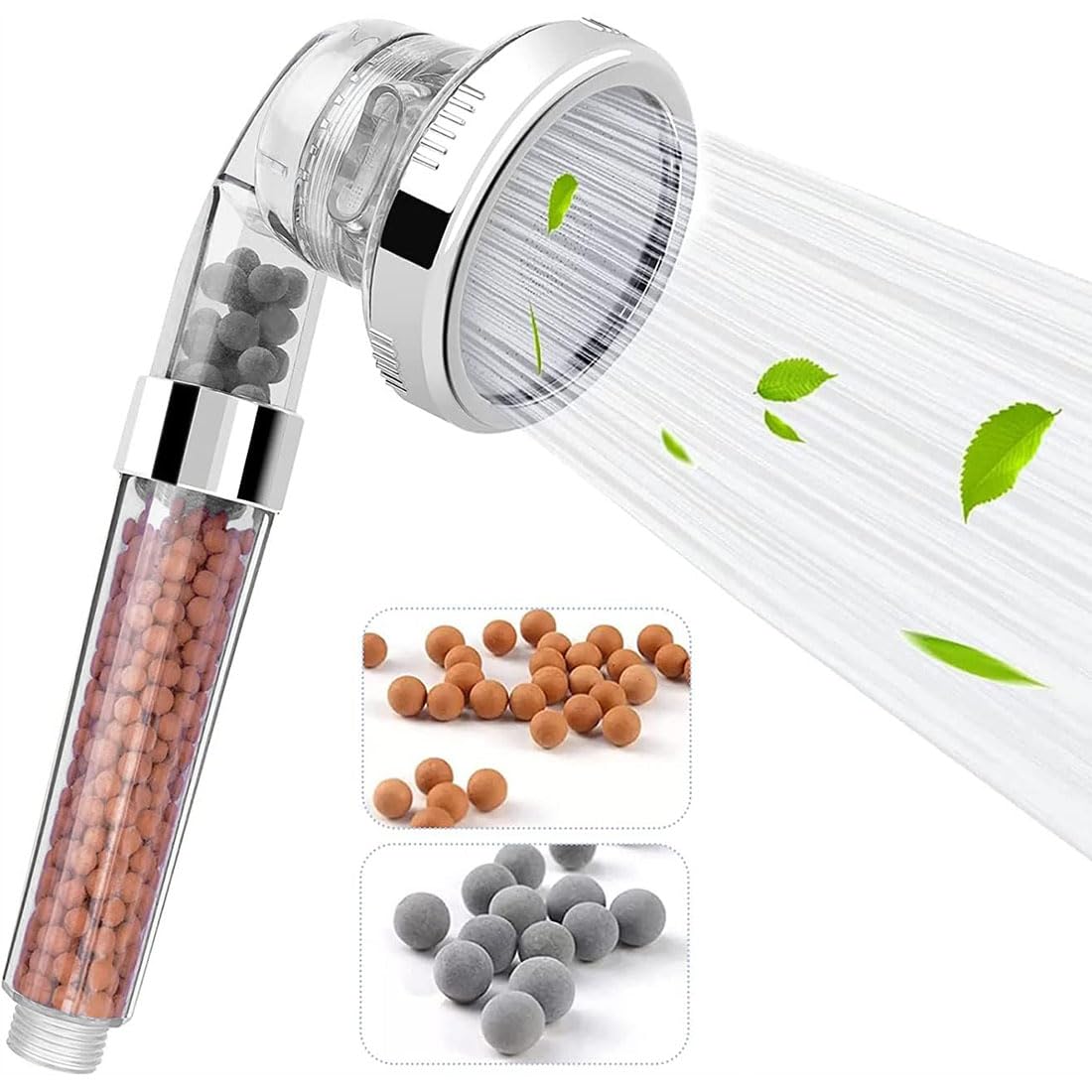 LIDOUK Shower Head Powerful Flow with Beads Filter Pressure Boosting ...