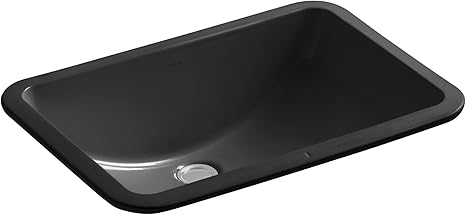 Amazon.com: KOHLER K-2214-G-7 Ladena Undercounter Bathroom Sink, Black ...
