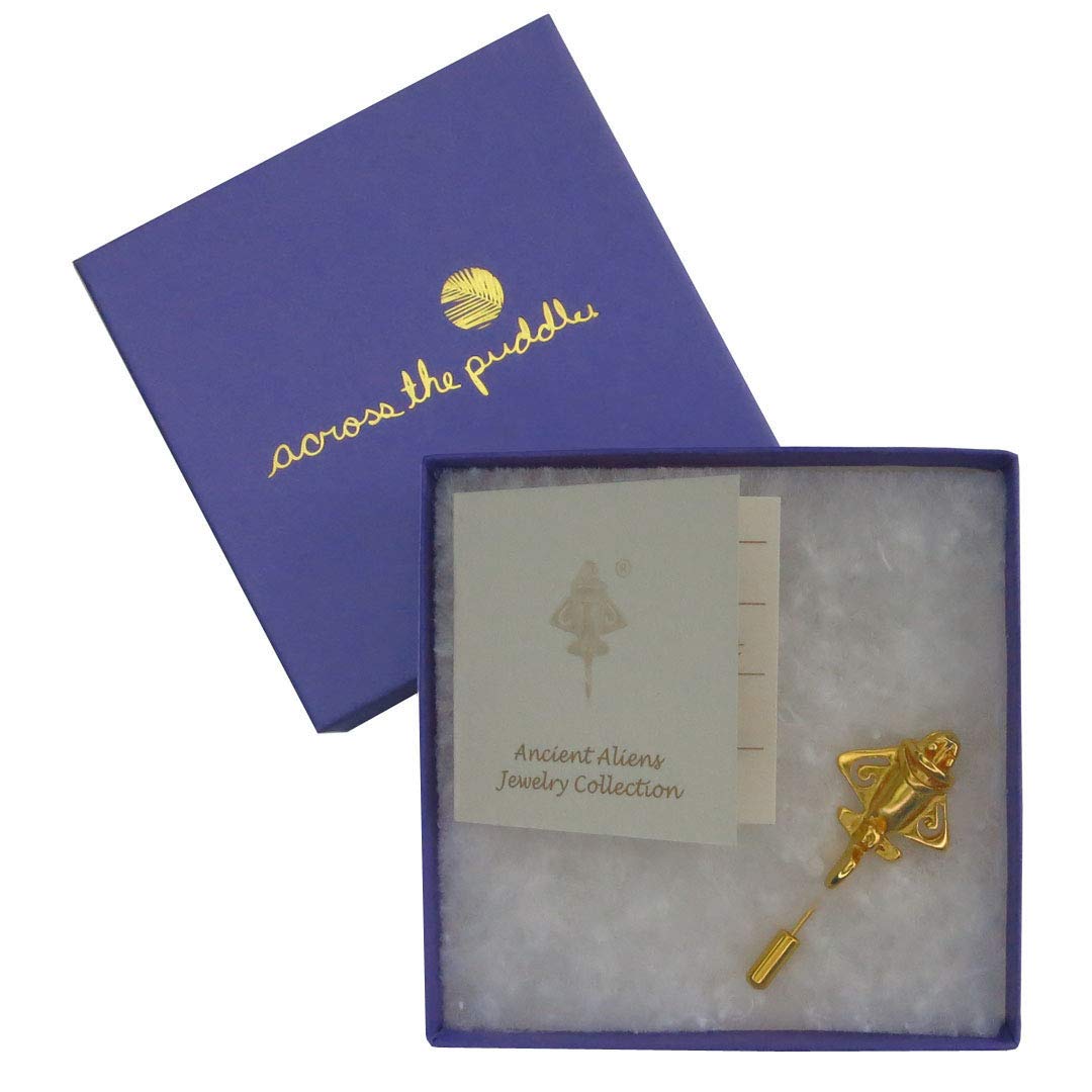 Across The Puddle, Ancient Golden Jet-3 Lapel Stick Pin | 24k GP Golden ...