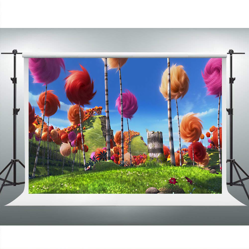 Buy Colorful Forest Lorax Movie Scene Backdrop Dr. Seuss Day Party ...