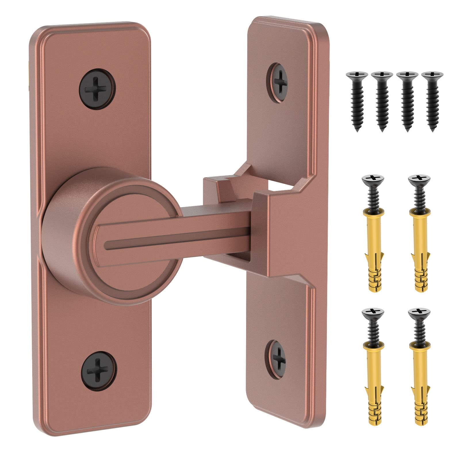 Buy Barn Door Lock, 90 Degree Gate Latches, 304 Stainless Steel Heavy ...