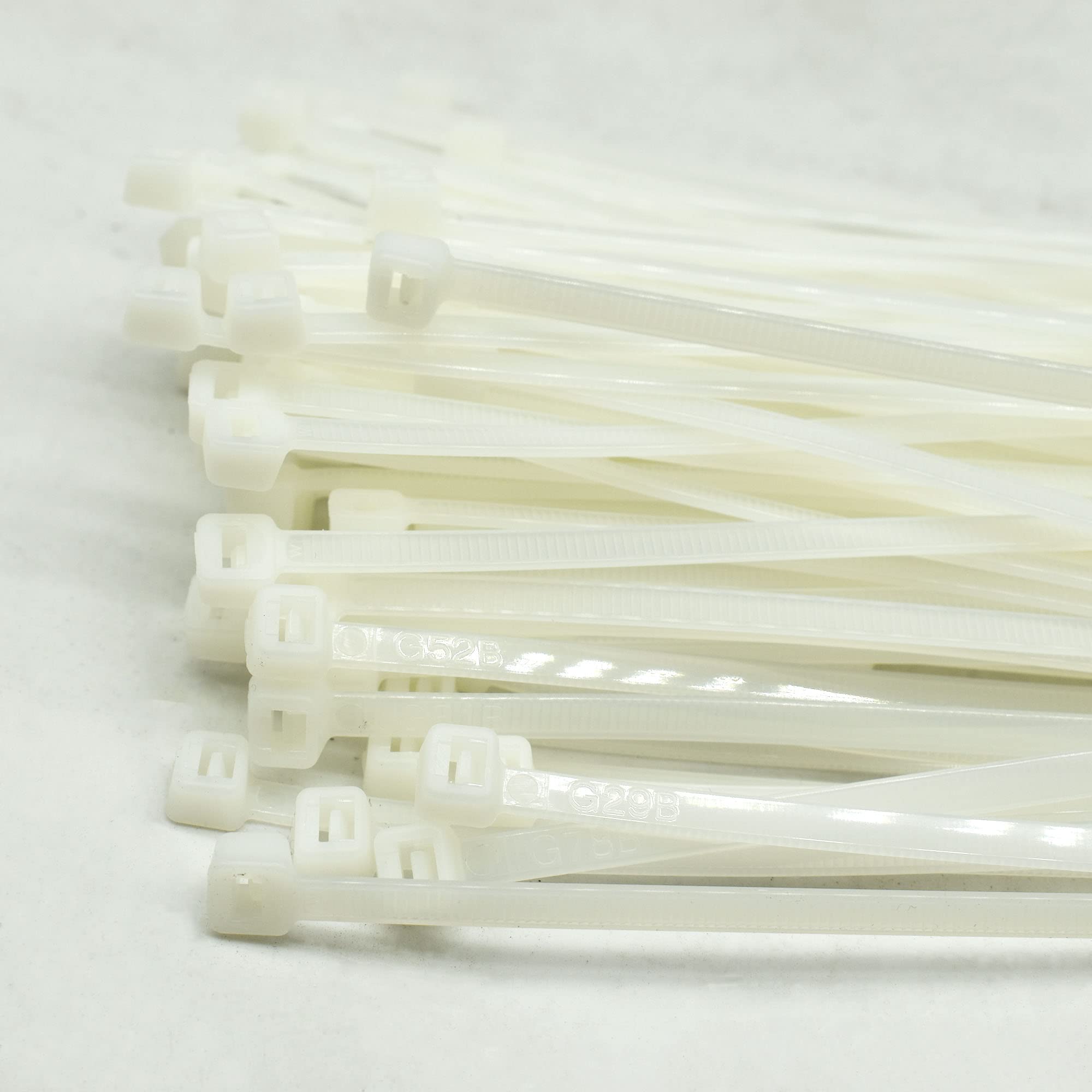 8" White Zip Cable Ties (1000 PCS), ?W3.6mm*L200mm?,40lbs Tensile ...