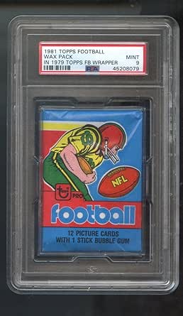 Amazon.com: 1981 Topps Football Card Unopened Wax Pack 1979 Wrapper ...