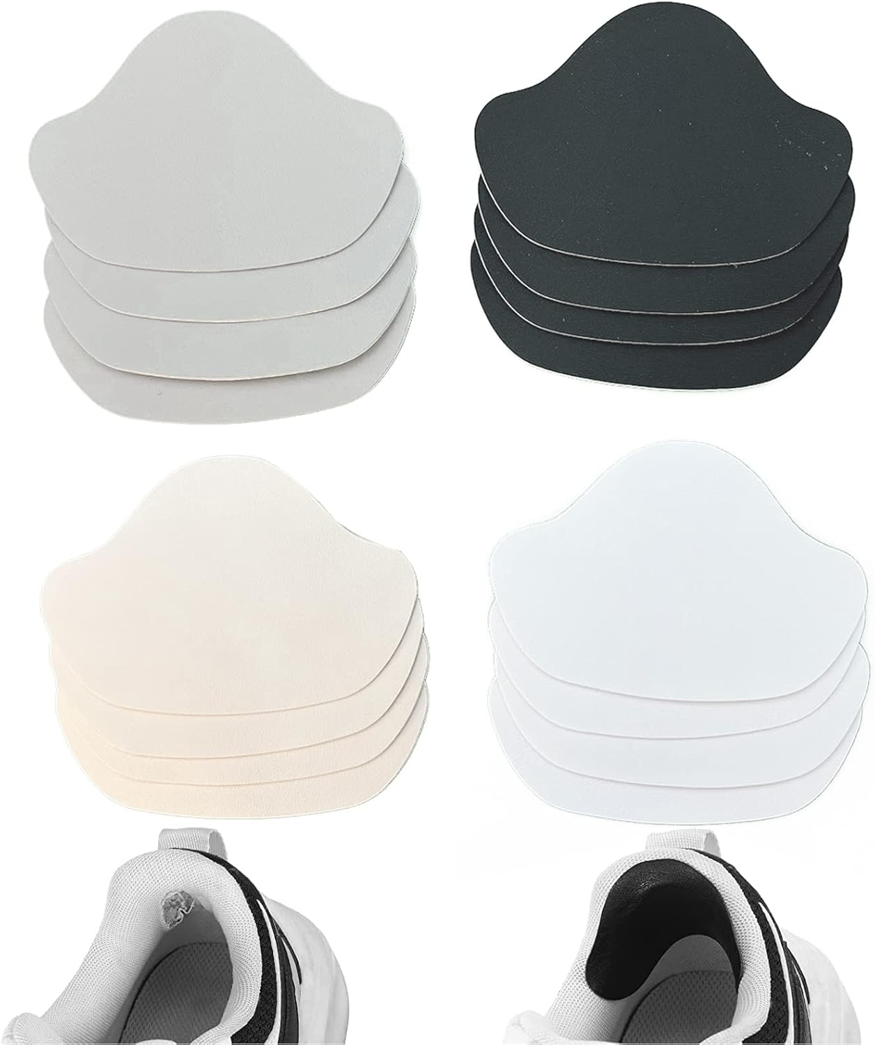 Luvadeyo 8 Pairs of Shoes Heel Repair, Self-Adhesive Shoe Patch, Heel ...