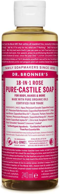 Dr. Bronner's Organic Pink Liquid Soap 240 ml : Amazon.co.uk: Beauty