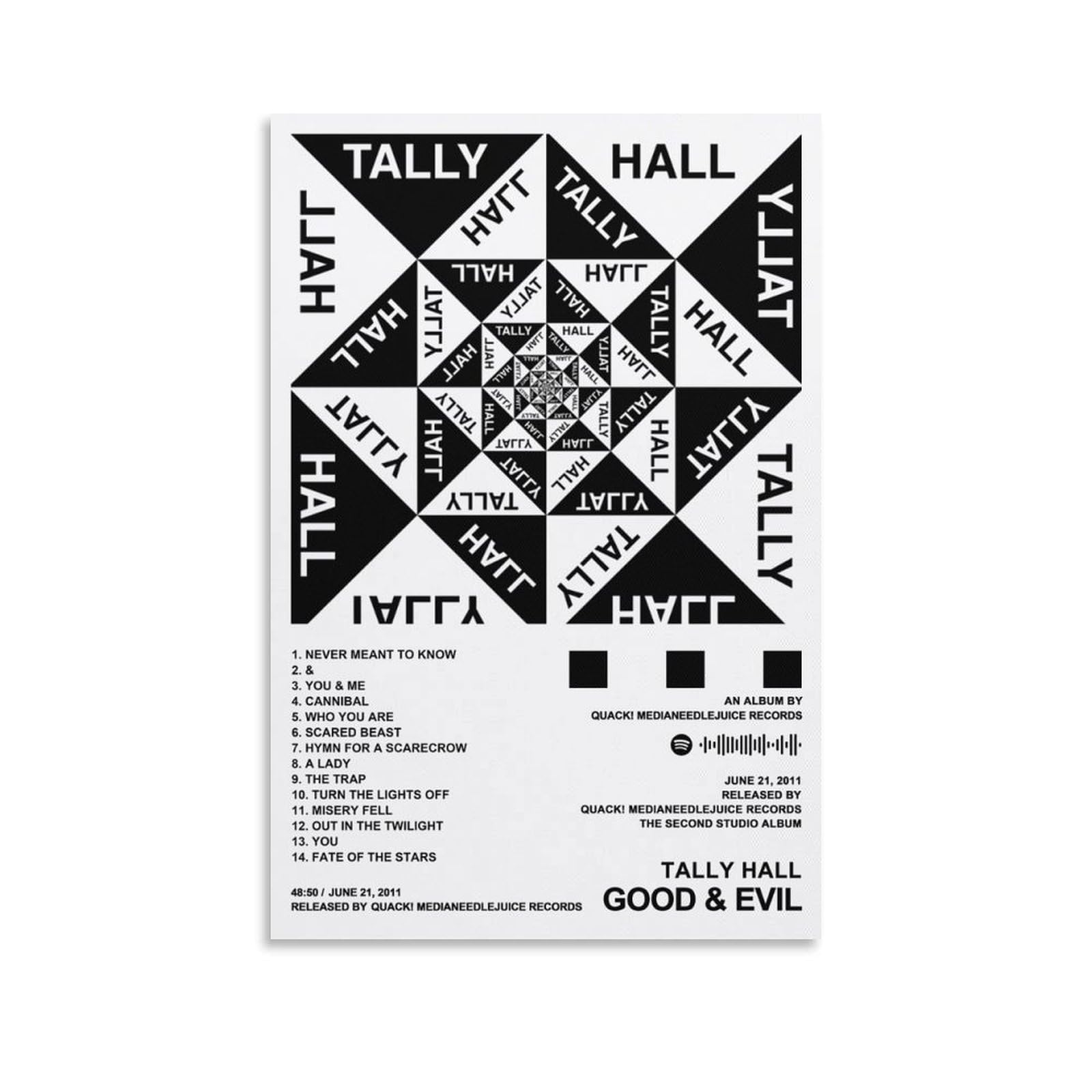 Amazon.com: WUYUART Tally Hall – Good & Evil Album Cover Canvas Poster ...