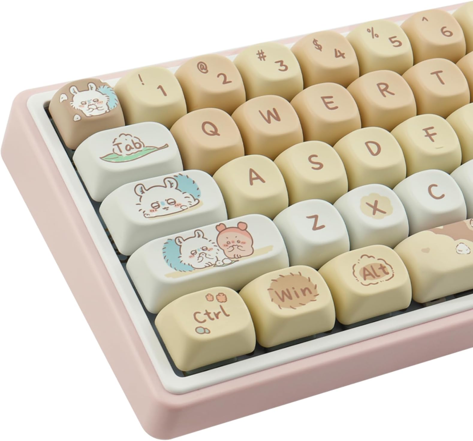 Amazon.com: Sunzit PBT MOA Keycaps - Cute Chiikawa Momonga Set for ...
