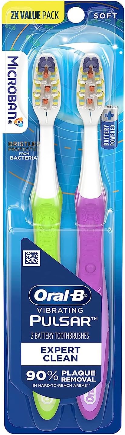 Amazon.com: Oral-B Pro-Health Pulsar Battery Toothbrush, Soft, Blue , 2 ...