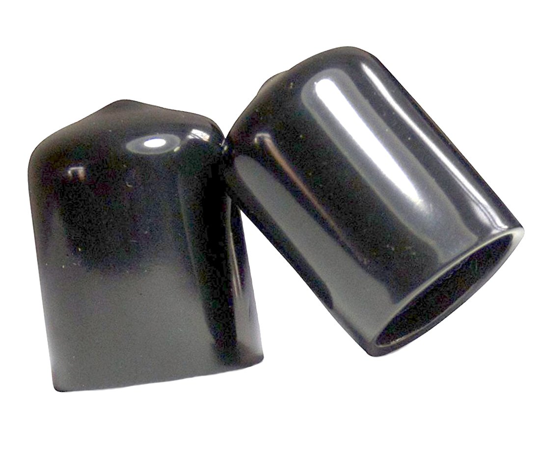 USA Make (75 Piece)– Assorted 1/8" to 1" Black Vinyl Round End Cap ...