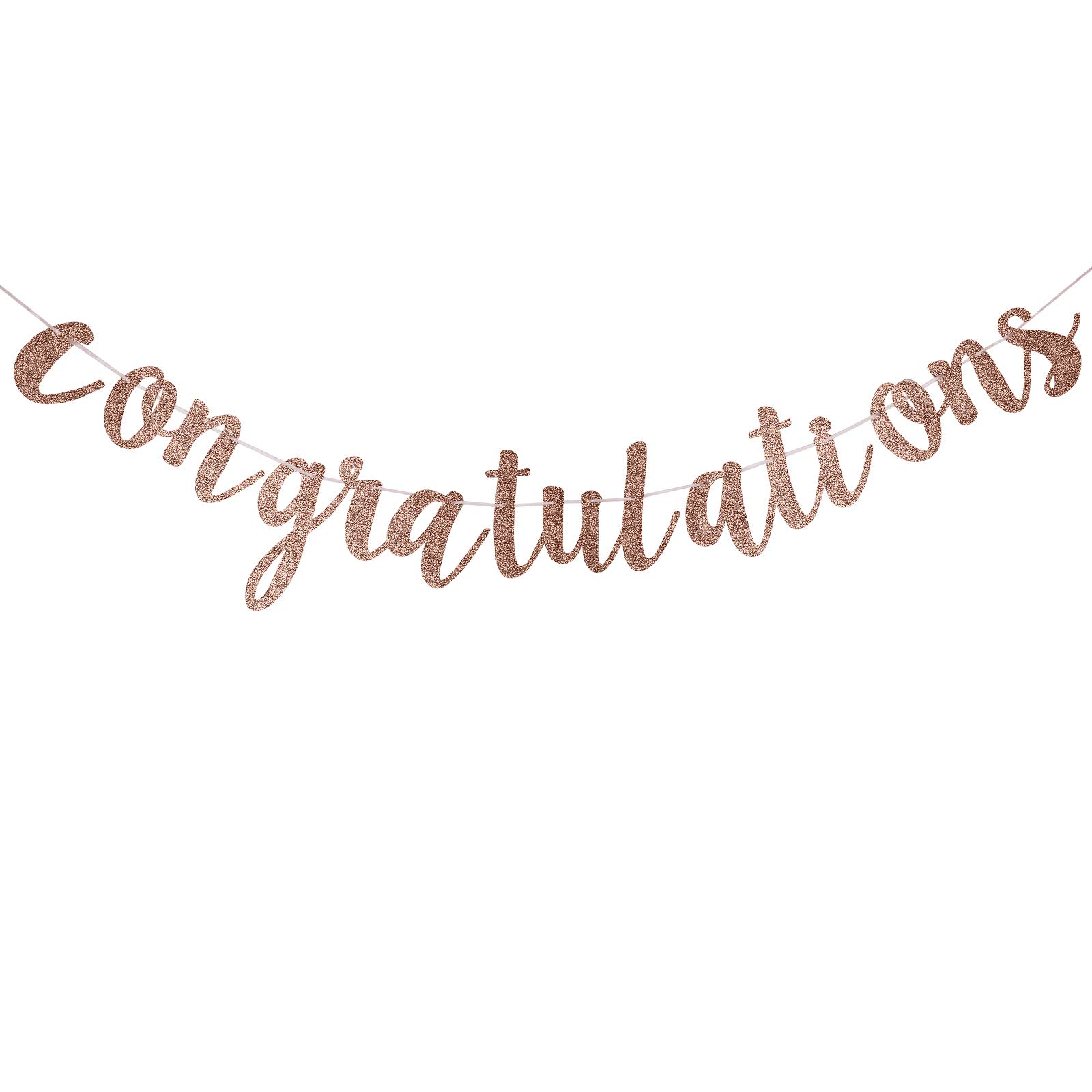 Congratulations Banner Rose Gold Congratulations Graduation Banner ...