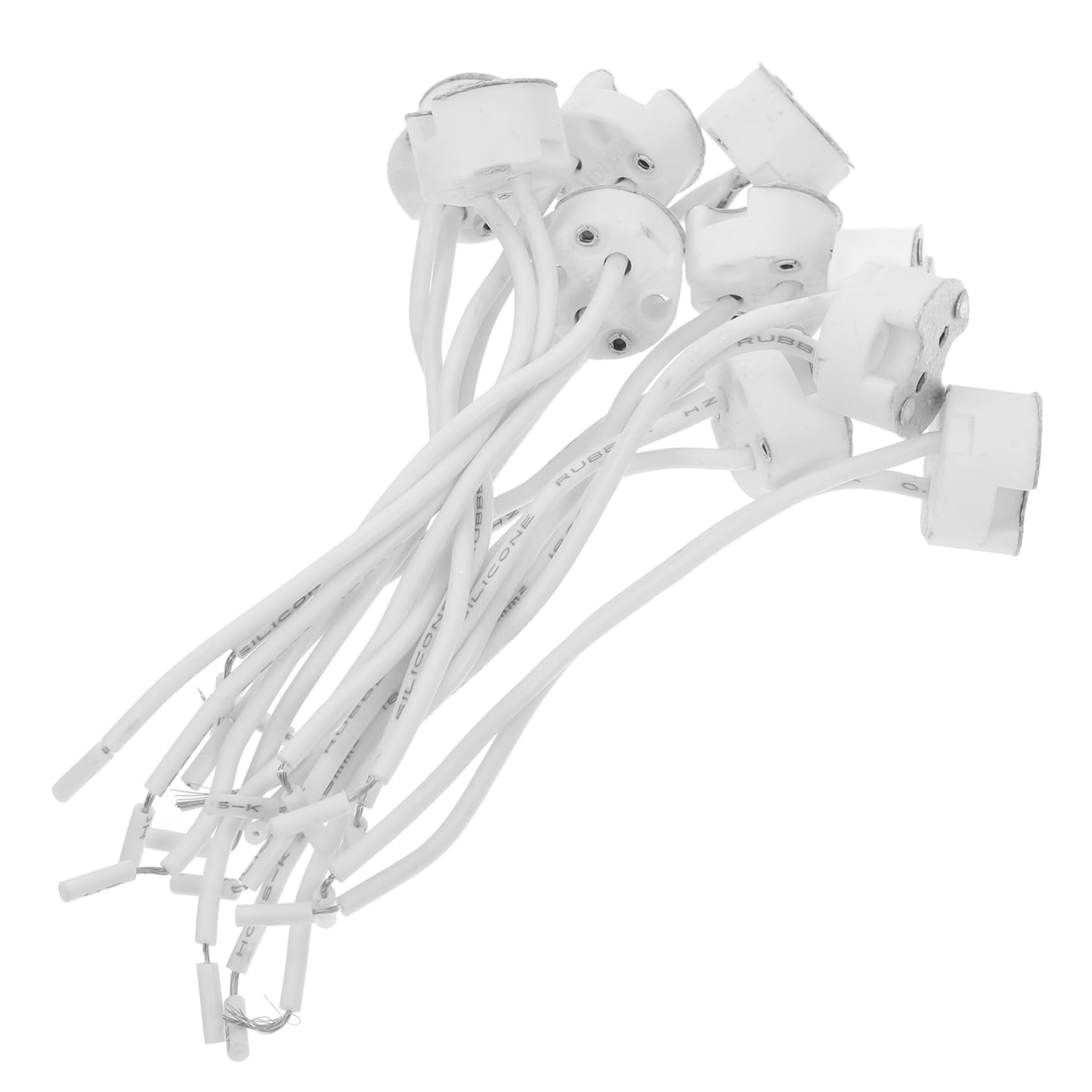 Amazon | Mobestech 10個 ハロゲンランプホルダー セラミックランプソケット プラグ付きハロゲンランプ 風景灯交換部品 ワックスメルター電球 ライトソケットプラグアダプター ...