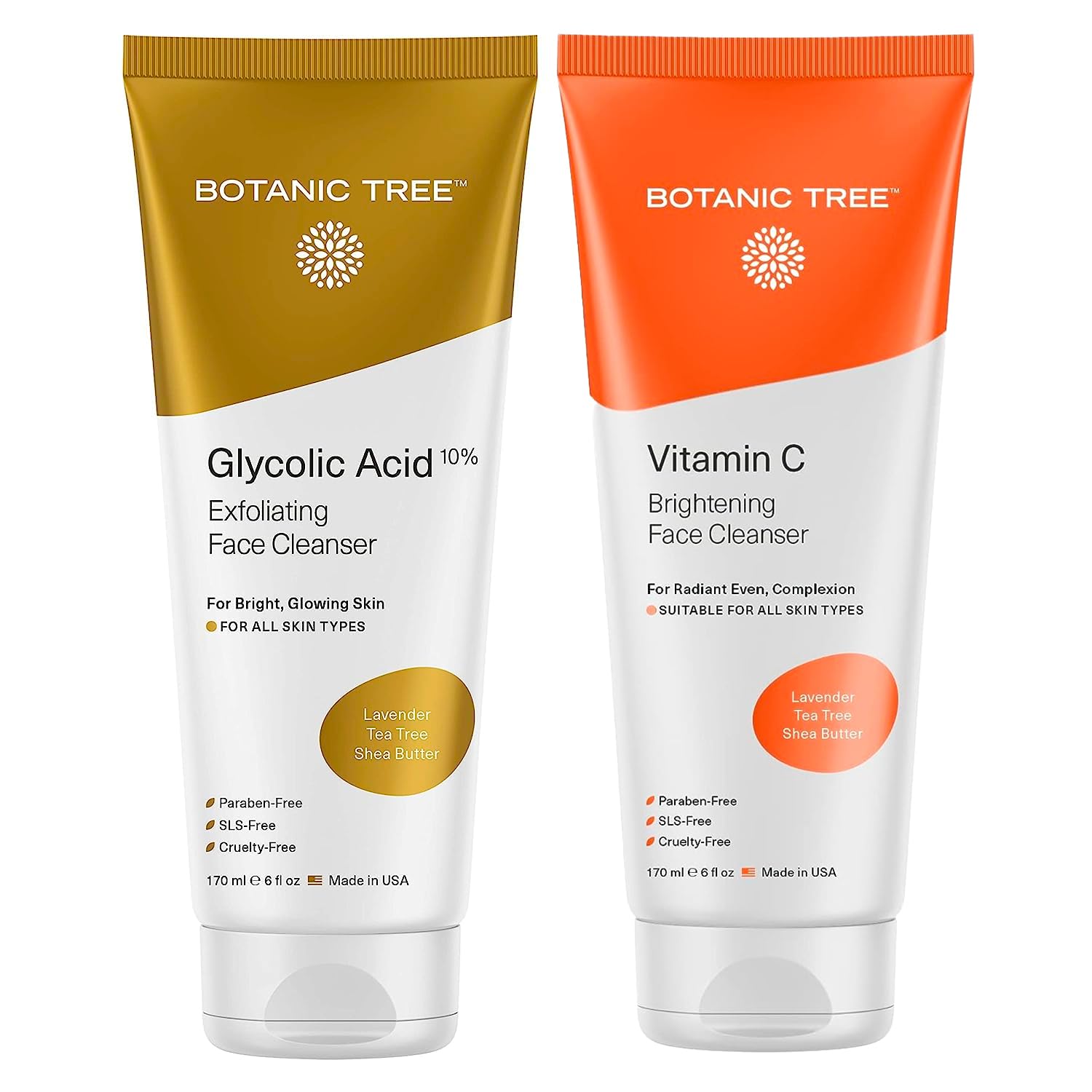 Amazon.com: Botanic Tree Double Face Wash Kit - Gentle Facial Cleanser ...