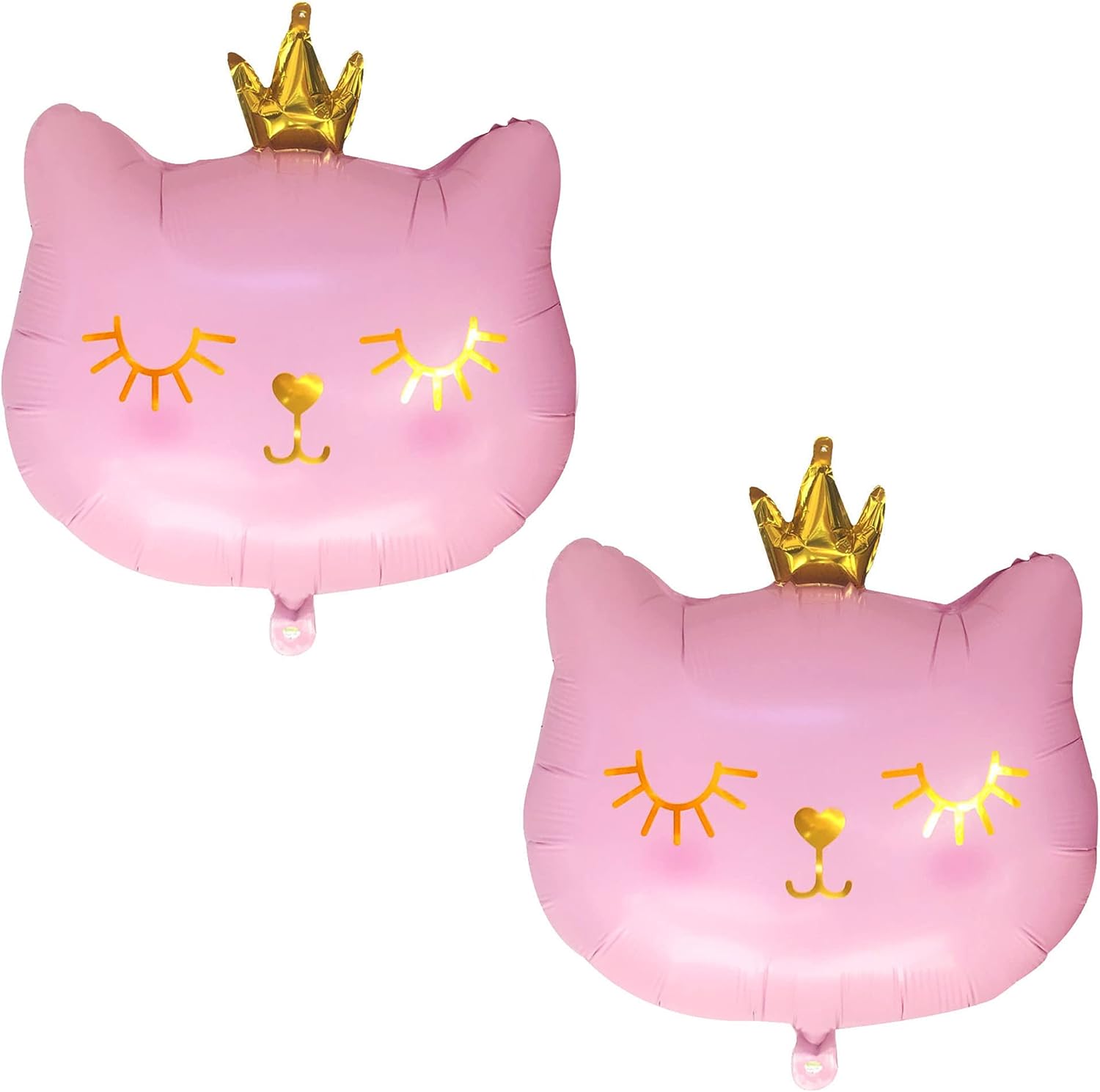 Amazon.com: Pink Cat Balloons Crown Cat Party Decorations 2 Pcs 30 Inch ...