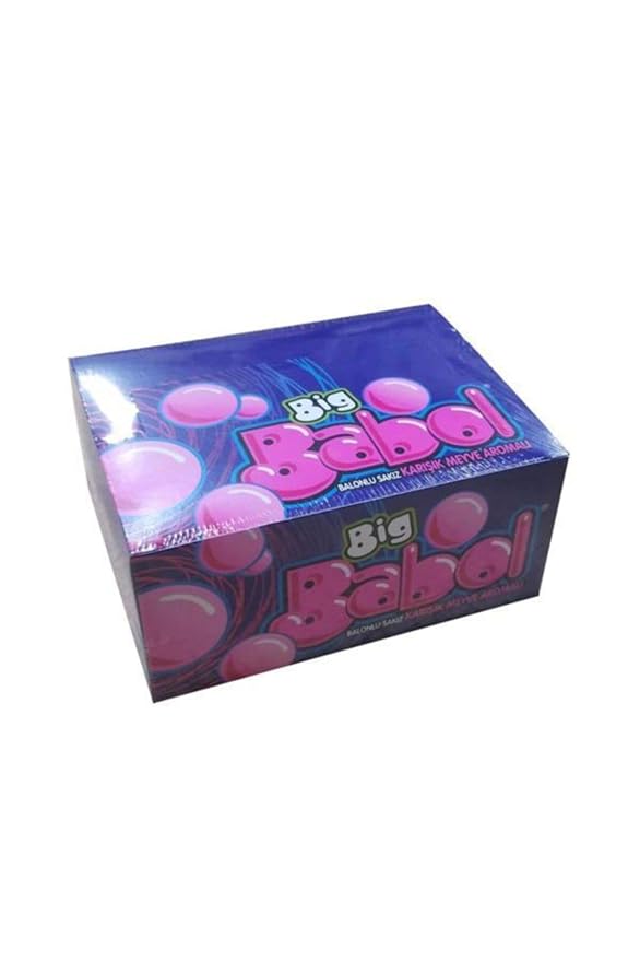 Amazon.com : Big Babol Mixed Fruit Flavored Bubble Chewing Gum (90 ...