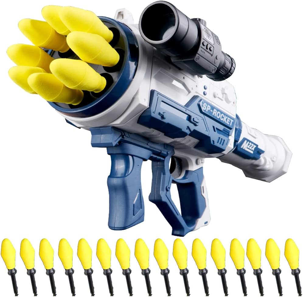 YF-TOW Rocket Launchers Toys Shoting Toys with 16 Soft Foam Bullets ...