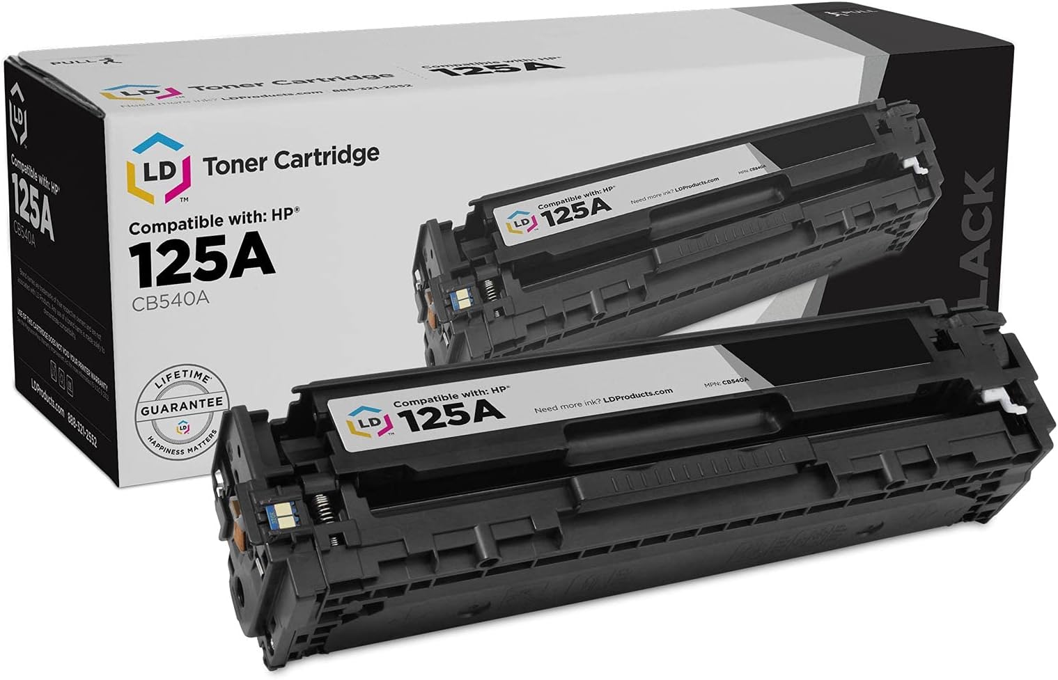 Amazon.com: 125A Black Toner Cartridges Replacement for HP 125A CB540A ...