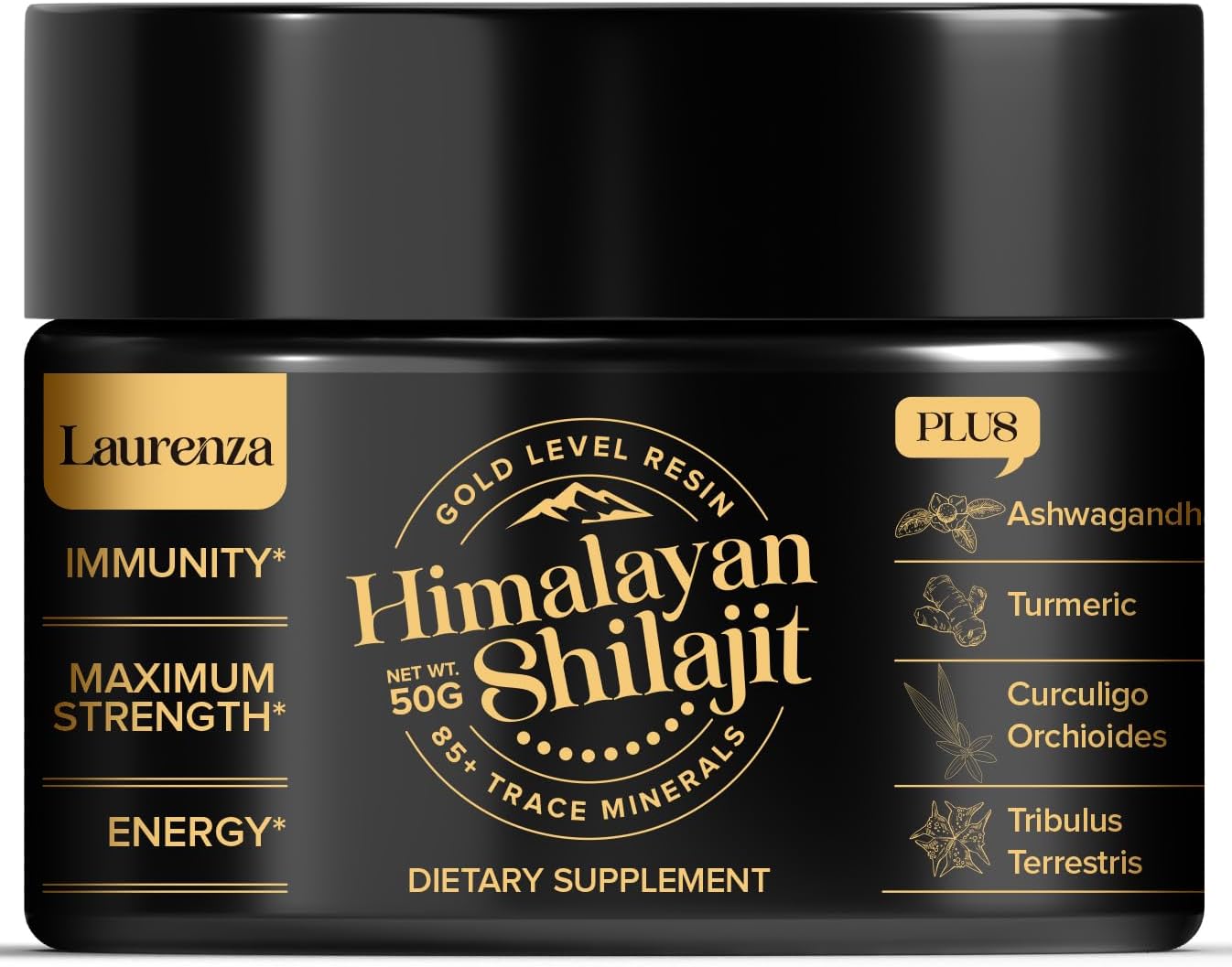 Amazon.com: Laurenza Shilajit Pure Organic Himalayan Shilajit Resin ...