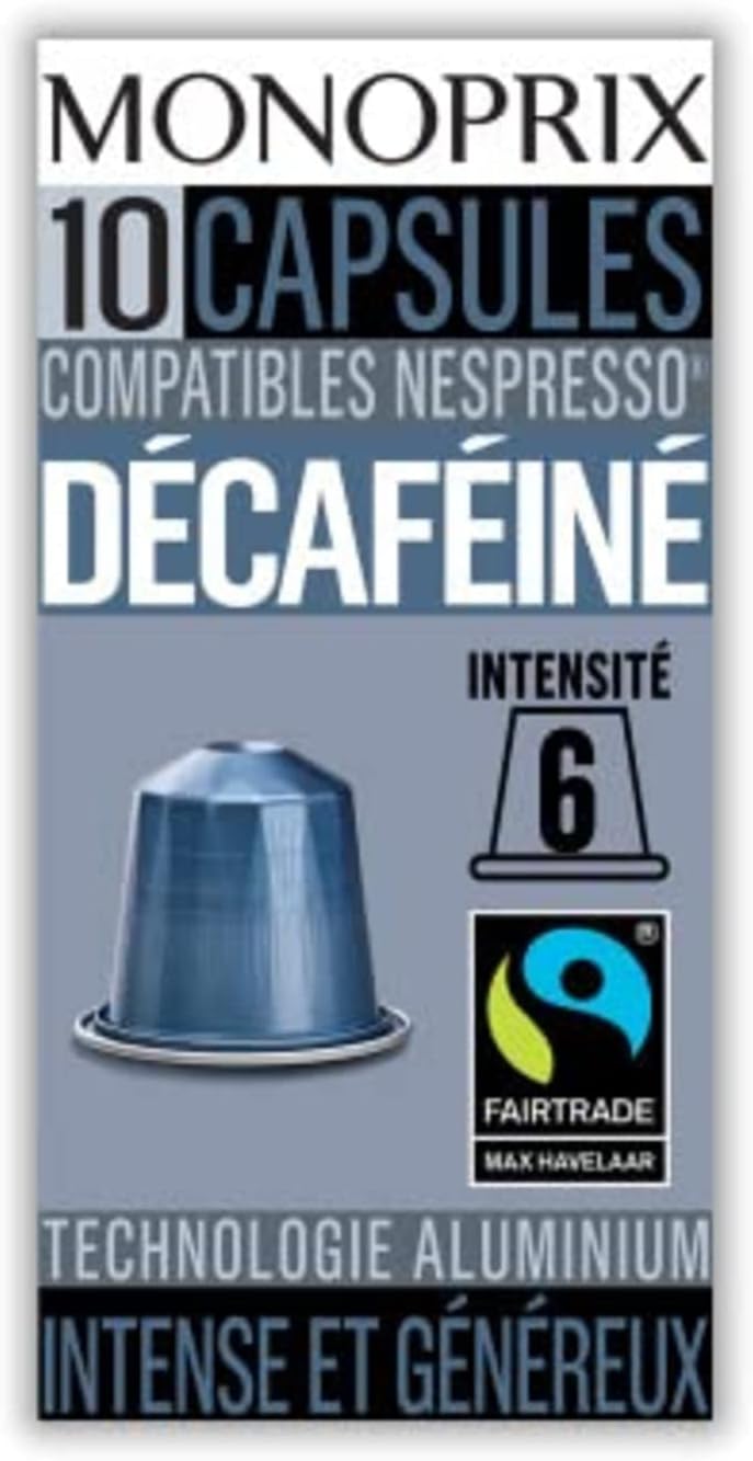 Monoprix Capsules de café Décaféiné - Les 10 capsules de 5 g : Amazon ...
