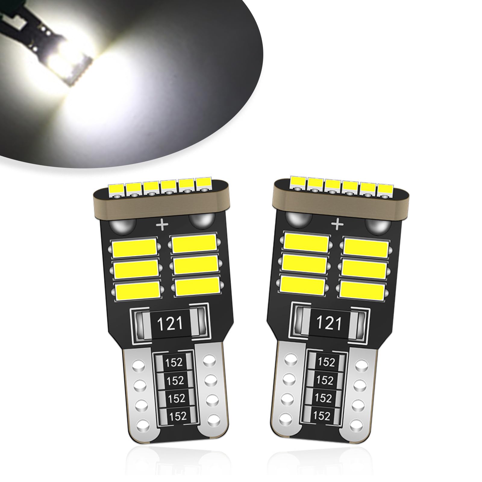 Amazon.com: cerfioo Pack-2 Car LED Width Lights, T10-4014-18SMD License ...