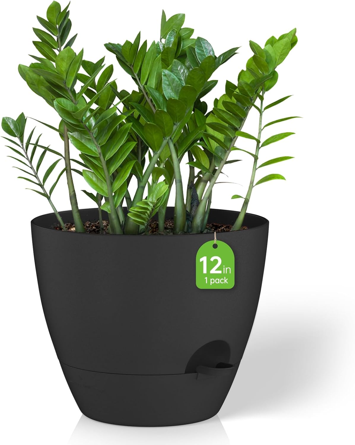 Amazon.com : ZMTECH 12 Inch Plant Pot 1 Pack Planter for Indoor Plants ...