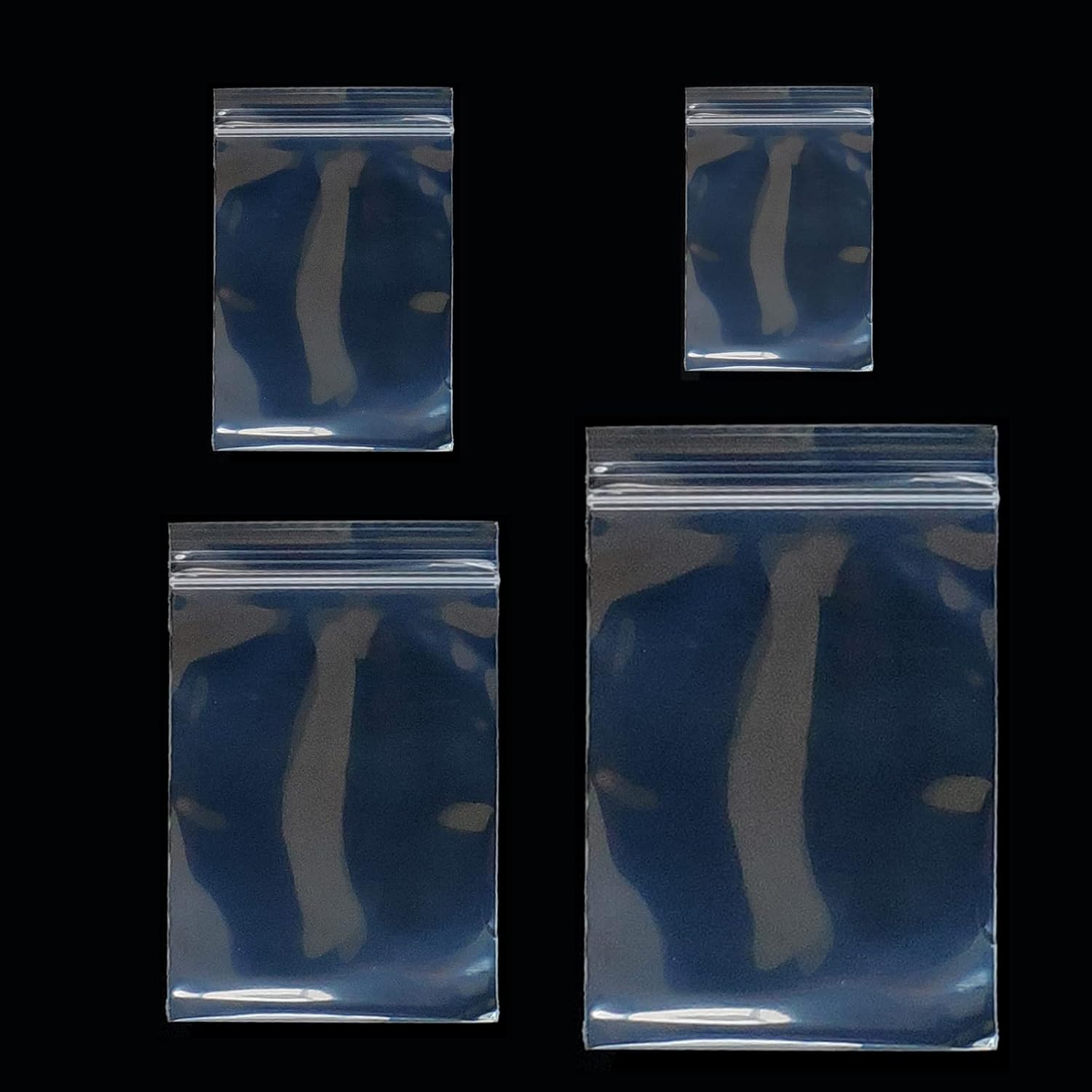 Clear Poly Bag 100 Quantity 6x9 Zipper White Block 2mil Reclosable Poly ...