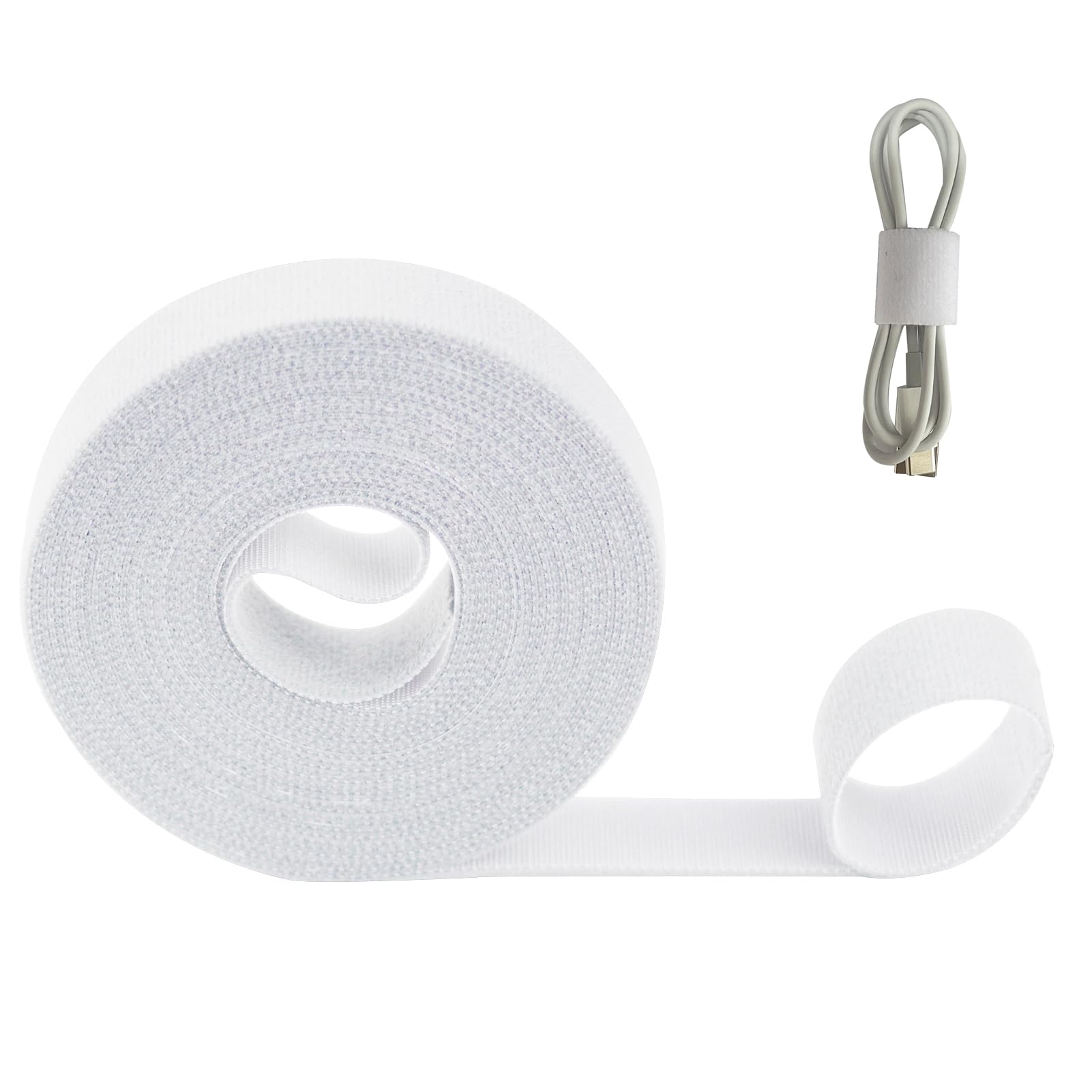 Amazon.com: 1"x20ft Hook and Loop Roll with 30 Metal Buckles, Cut-to ...