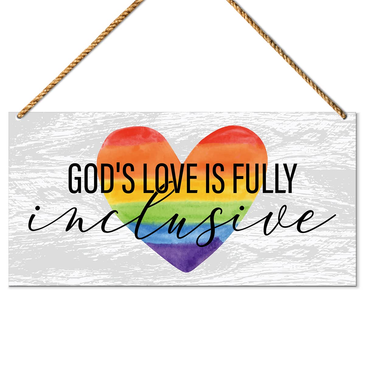 Amazon.com: LGBT Sign Decor, God's Love is Fully Inclusive, Lesbian Gay ...