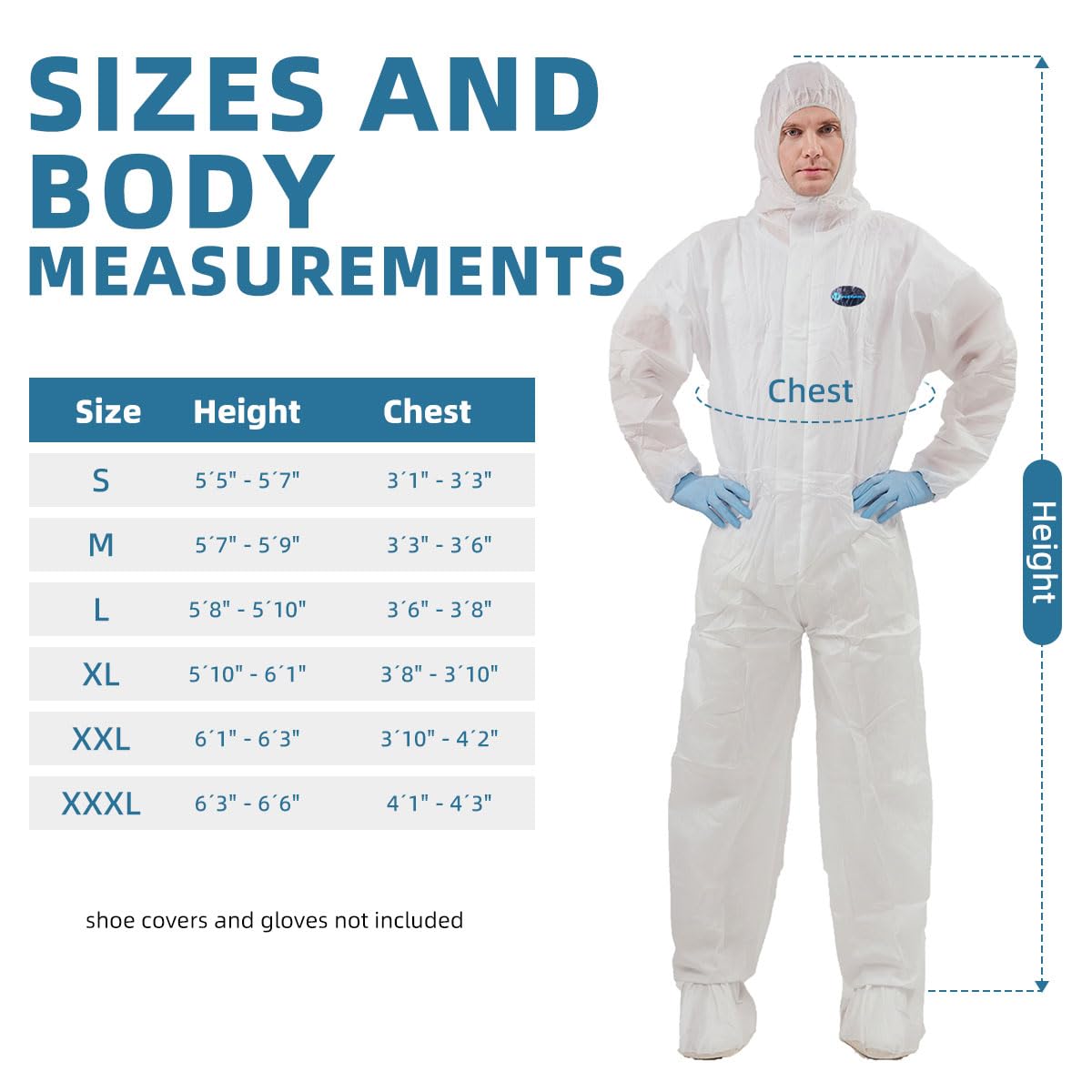 Snapklik.com : VVicogard Protective Overalls Disposable Coveralls ...