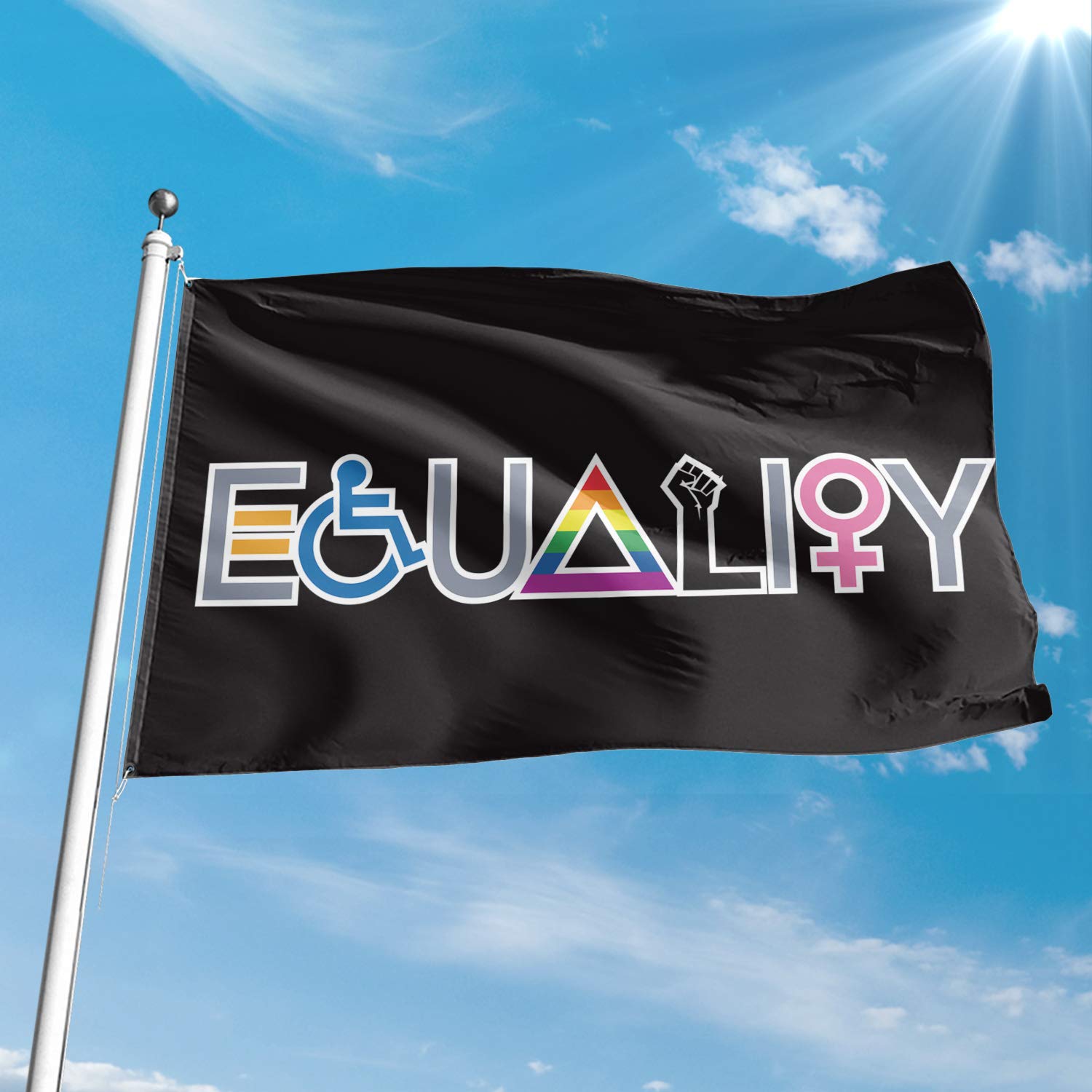 Snapklik.com : Equality Banner Flag Black Lives Matter & Love Is Love ...