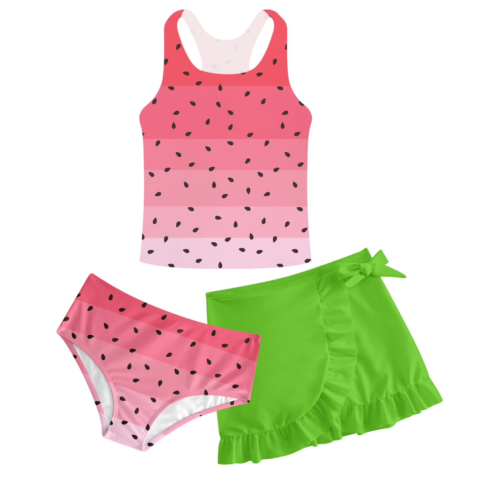 Snapklik.com : Girls Bikini Swimsuits 9-10 Years 3 Piece Sports Bathing ...