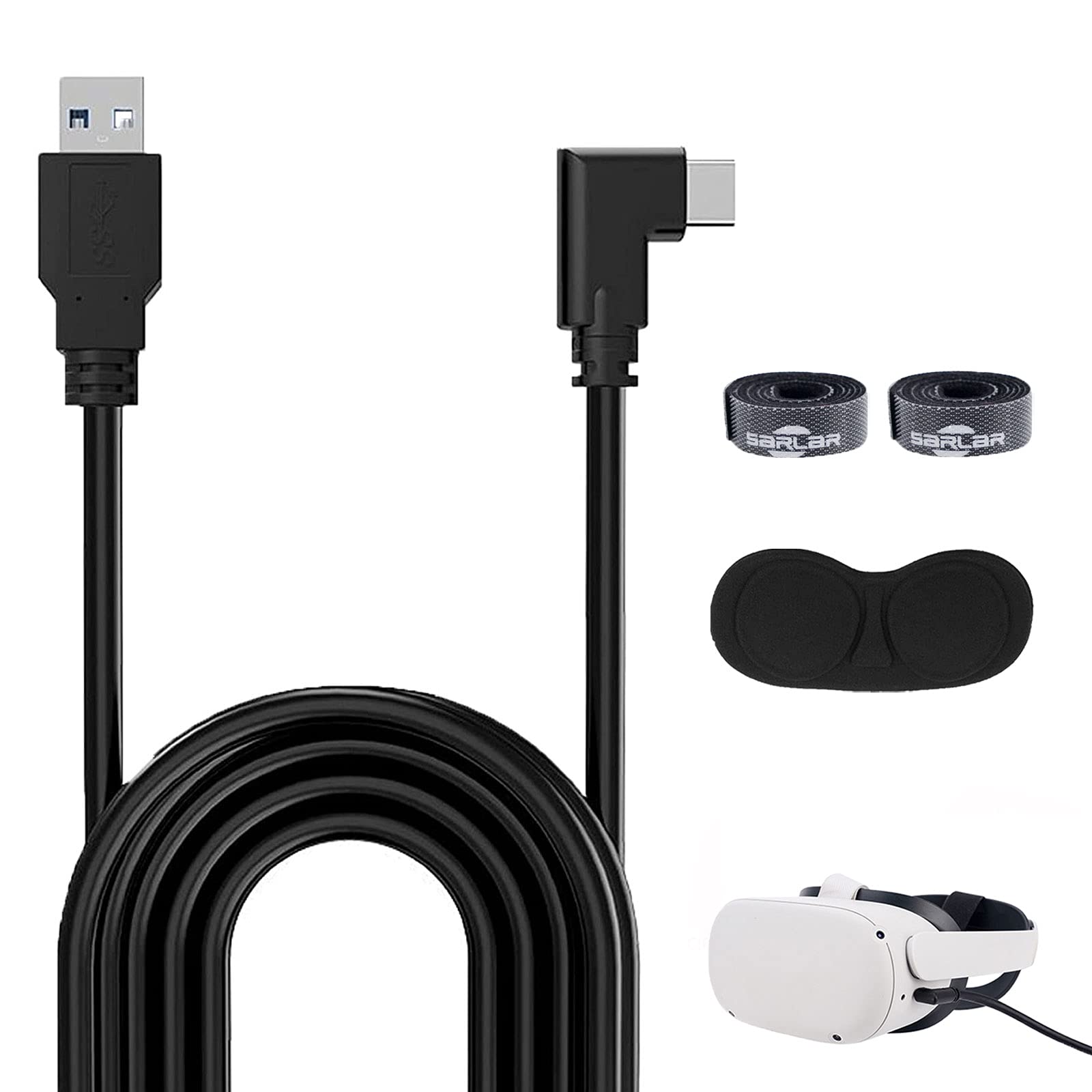 SARLAR Link Cable 16ft For Oculus Quest 2 USB 3 0 To C Connecting VR sarlar-link-cable-16ft-for-oculus-quest-2-usb-3-0-to-c-connecting-vr