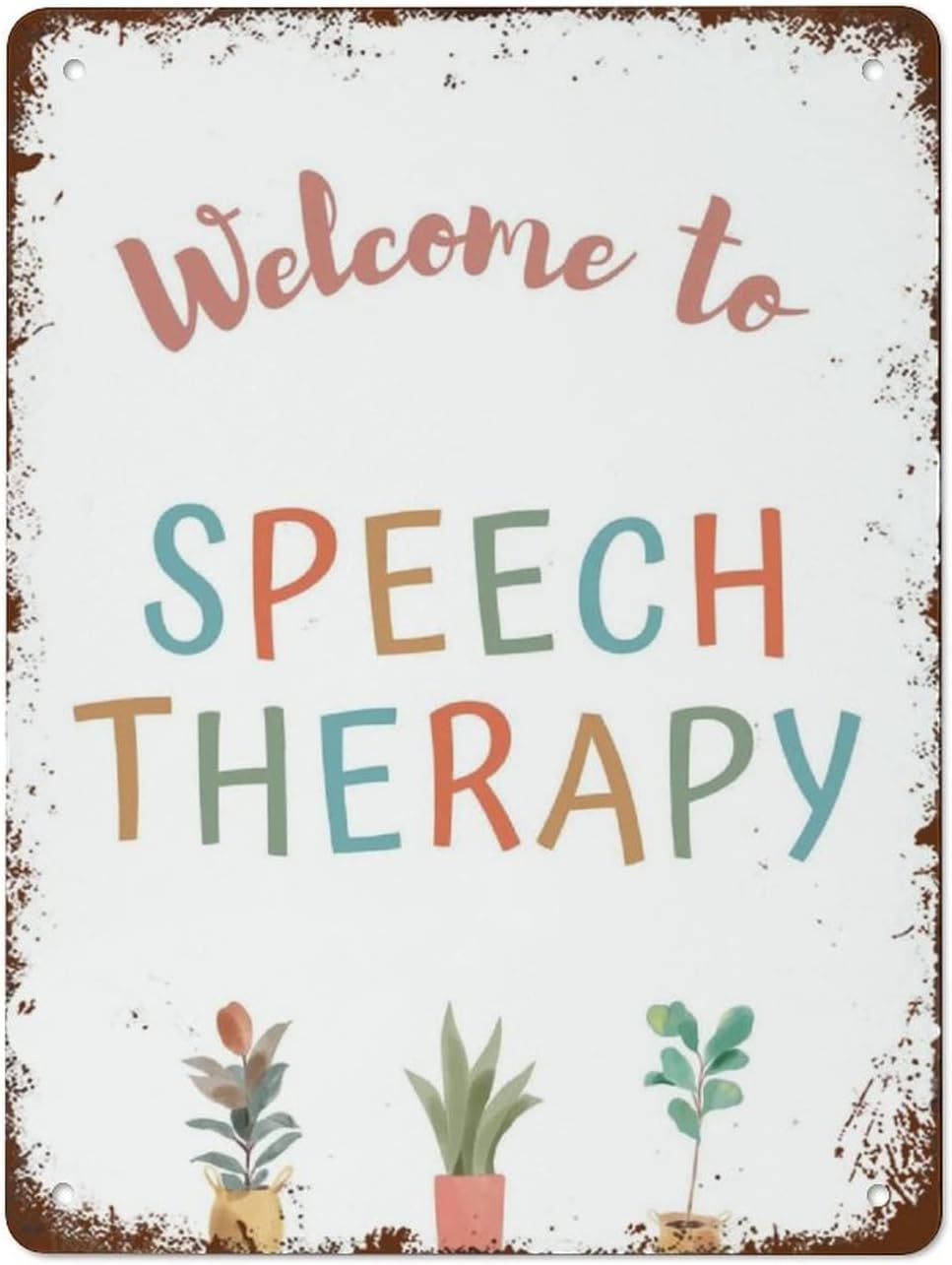 Amazon.com: NAMEY Vintage Funny Wall Decor Sign Welcome to Speech ...