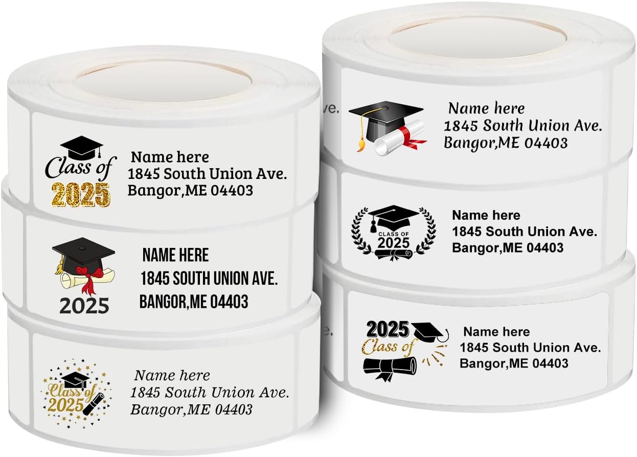 Amazon.com : Teryiaco Personalized Graduation Return Address Label ...