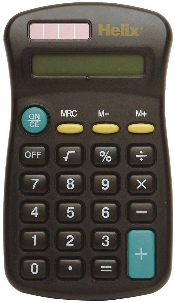 Helix Ocford Basic Calculator, Black : Amazon.co.uk: Stationery ...