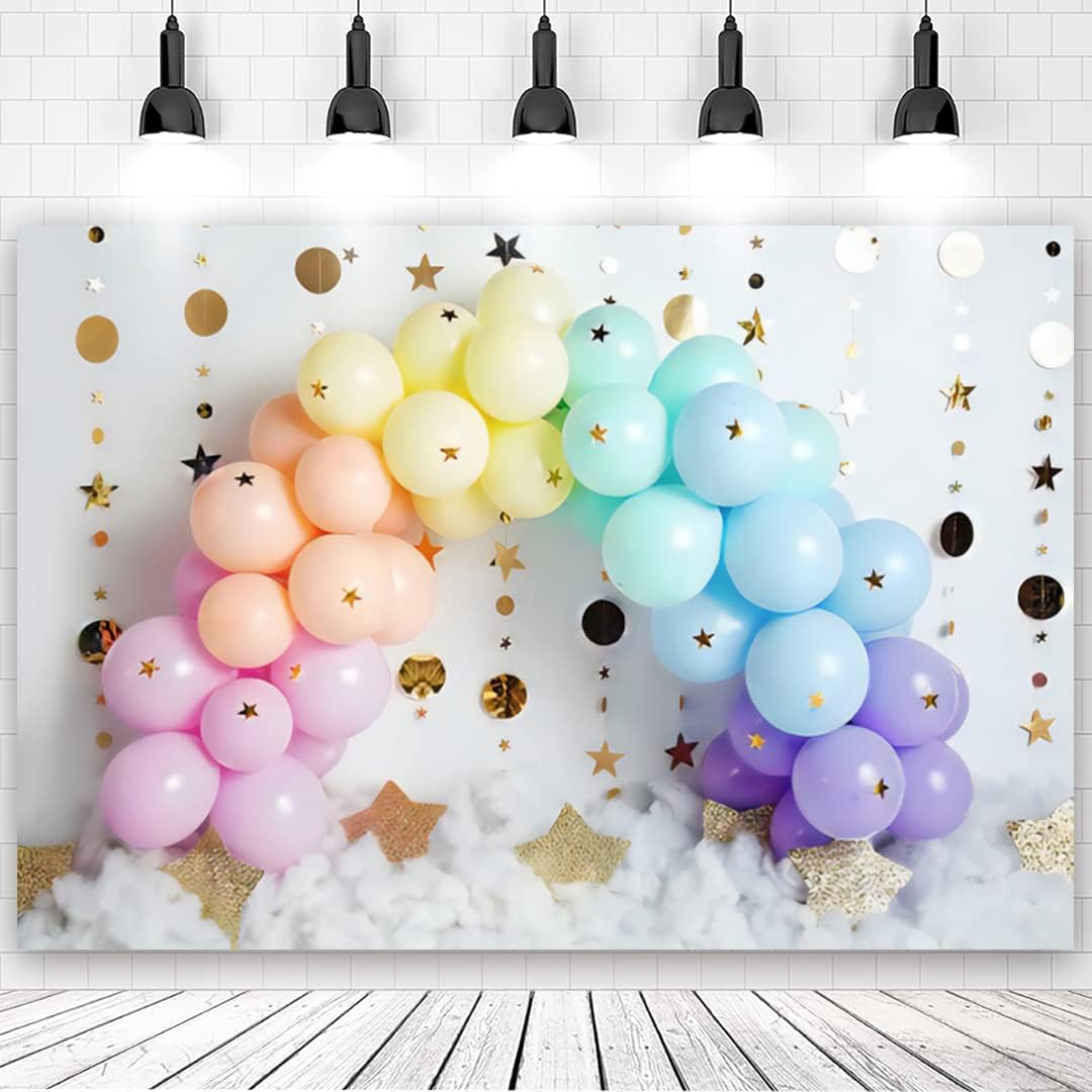 Amazon.com : 7x5ft Colorful Balloons Backdrop for Baby Kids Birthday ...