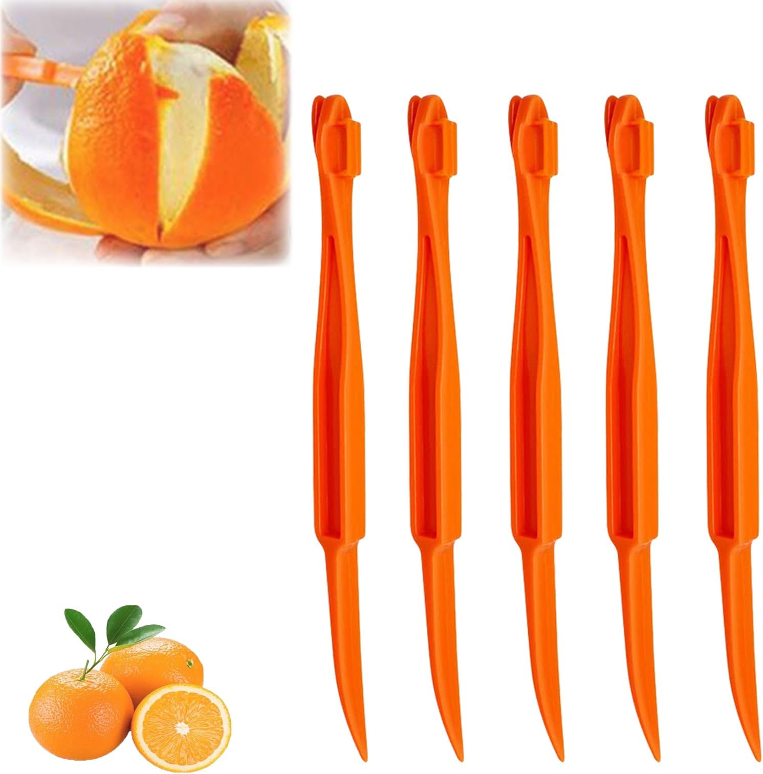 5 Pack Orange Peeler Tools Orange Peeler Citrus Remover Kitchen Gadgets ...