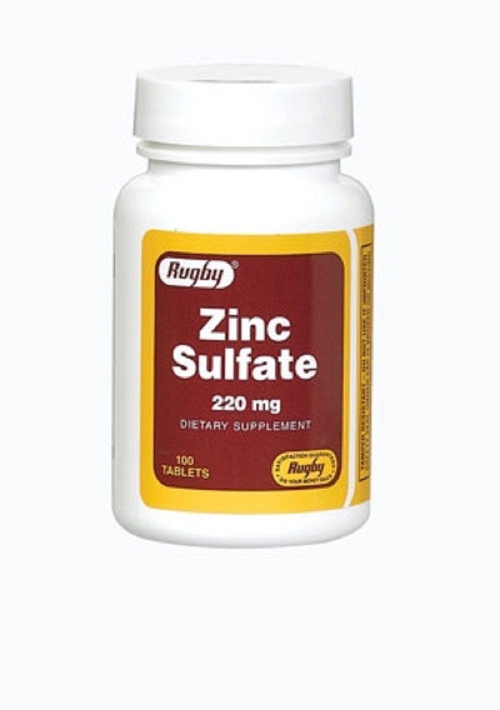 Amazon.com: Rugby ZINC Sulfate 220MG TAB ZINC Sulfate (HEPTAHYDRATE ...