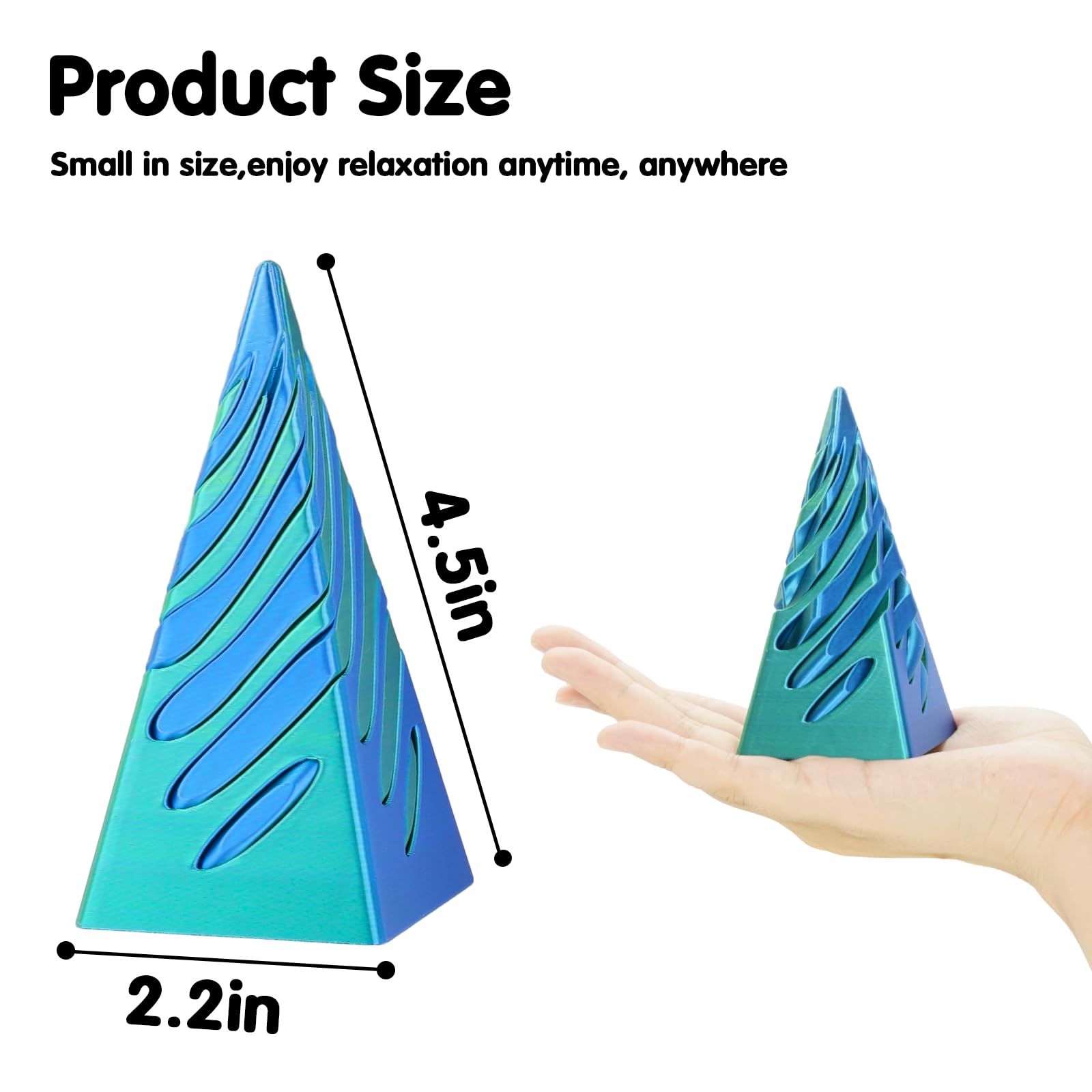 Snapklik.com : 3D Printed Spiral Cone Fidget Toy,Impossible Cone ...