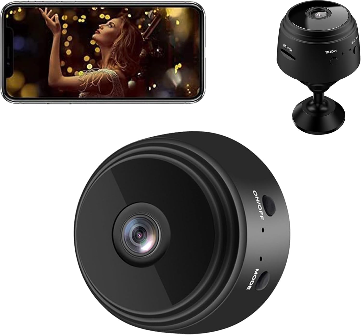 Amazon.com : Camera Mini 1080P Smart Wireless Wireless WiFi Camera Home ...