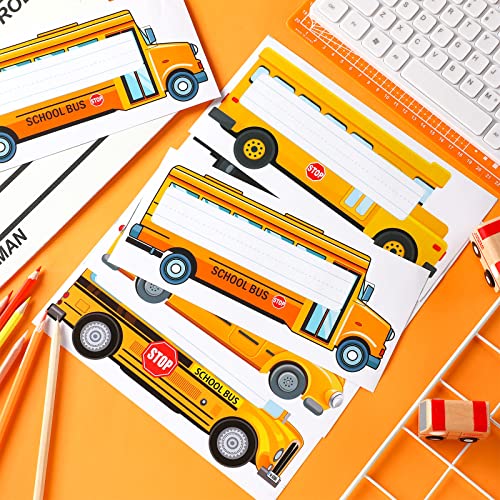 48 Pcs School Bus Name Tags for Desks Cubby or Locker Labels - Want It All