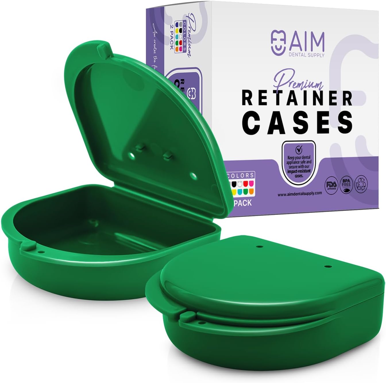 Amazon.com: 2 Pack Retainer Case, Perfect Retainer Holder with Vent ...