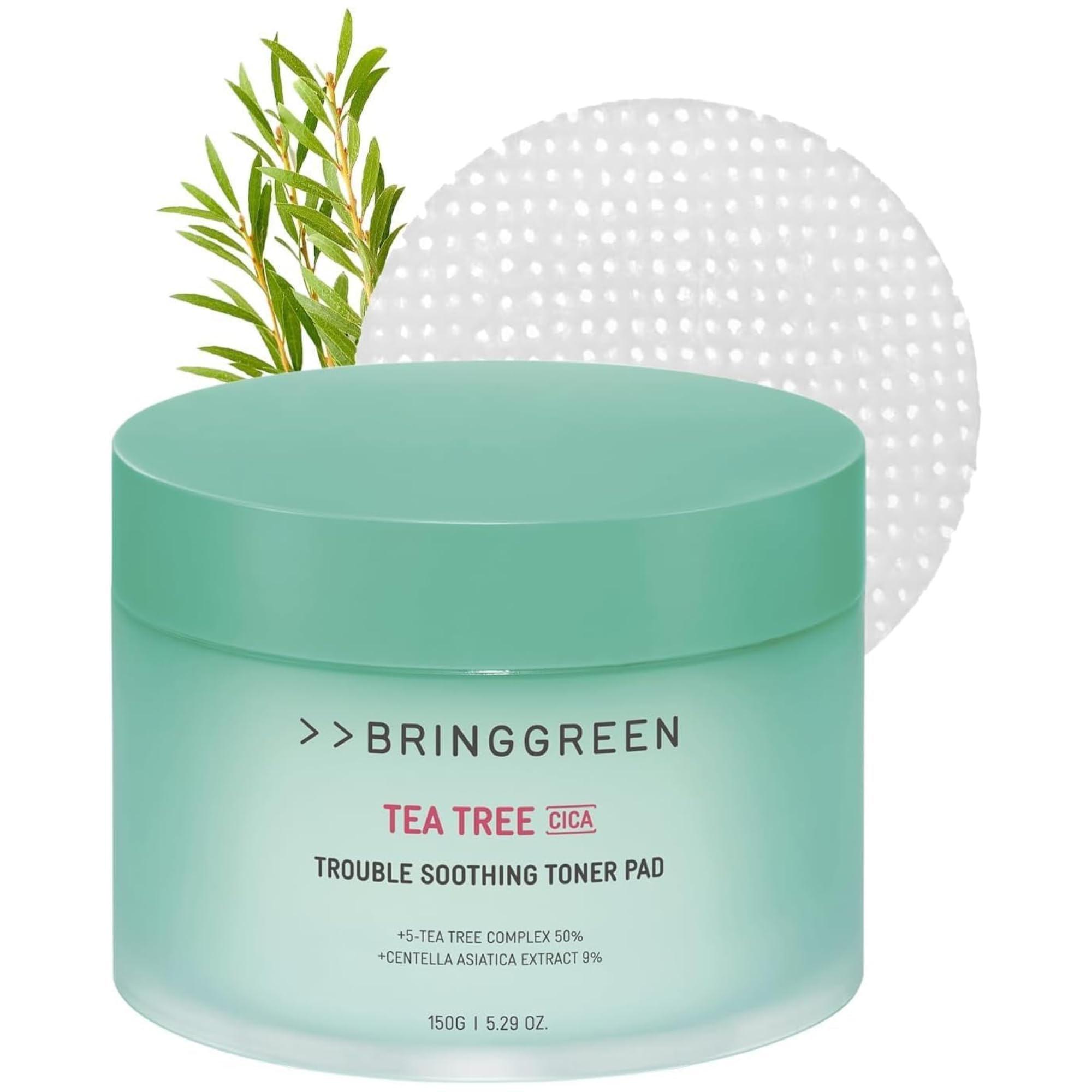 Amazon.com : BRING GREEN Tea Tree CICA Soothing Toner PAD | Korean ...