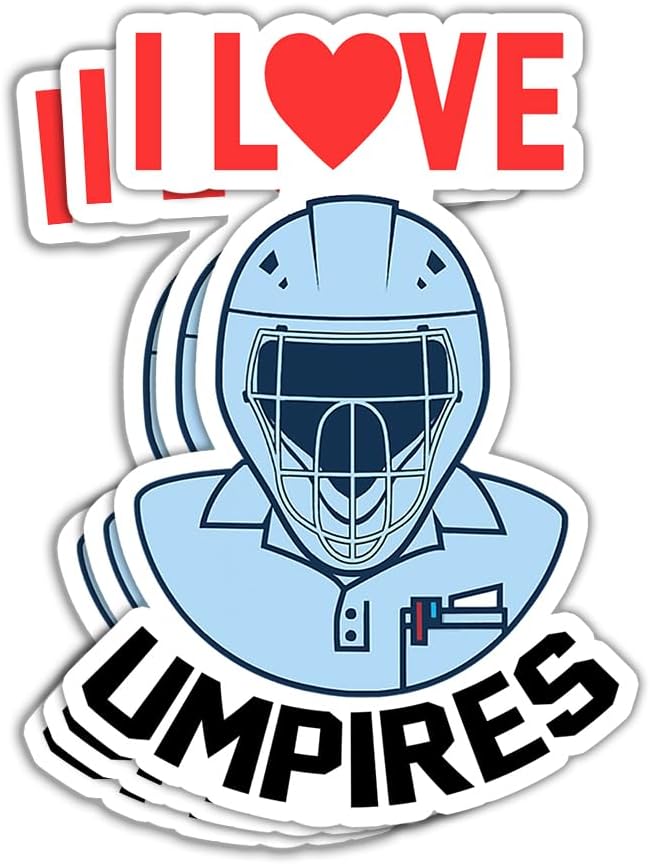 Amazon.com: SODAVA (3Pcs) I Love Umpires Sticker, Sport Referee ...