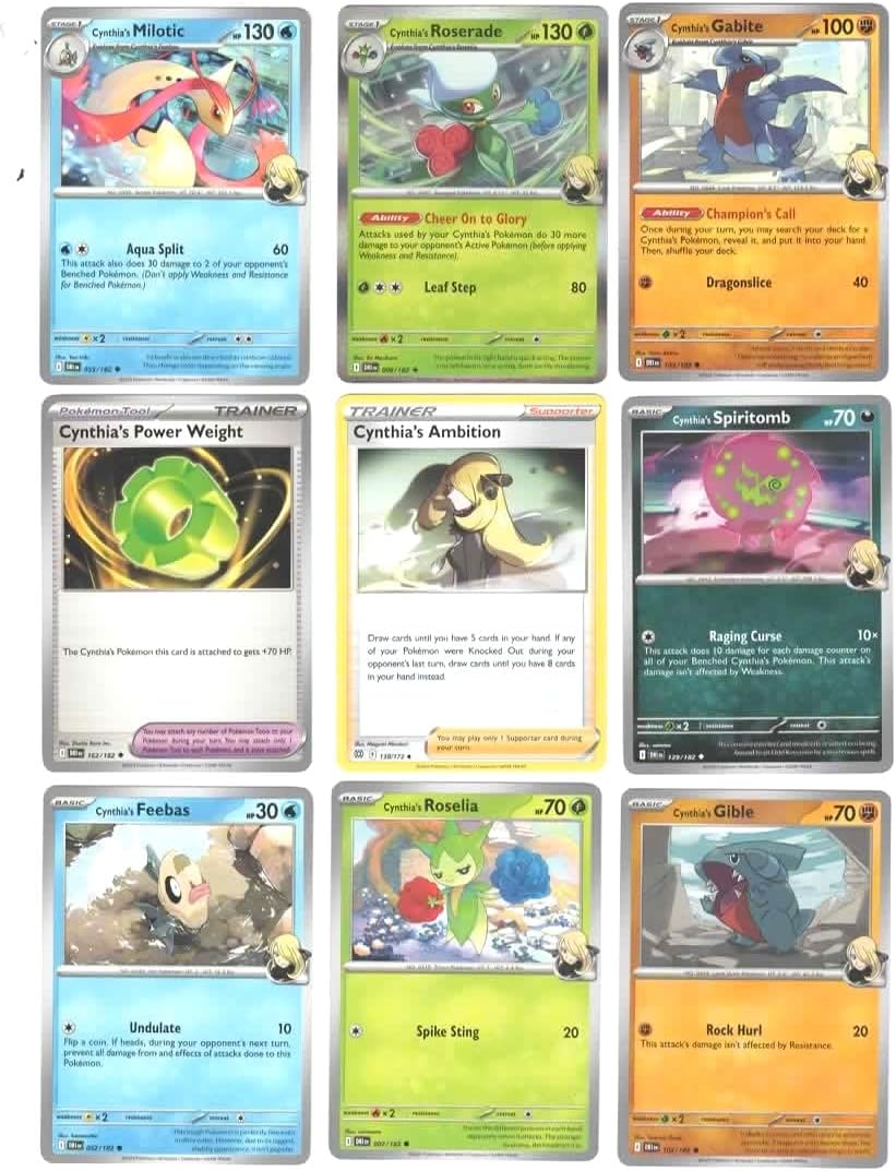 Amazon.com: Cynthia’s Card lot x9 – Destined Rivals – Pokemon ...