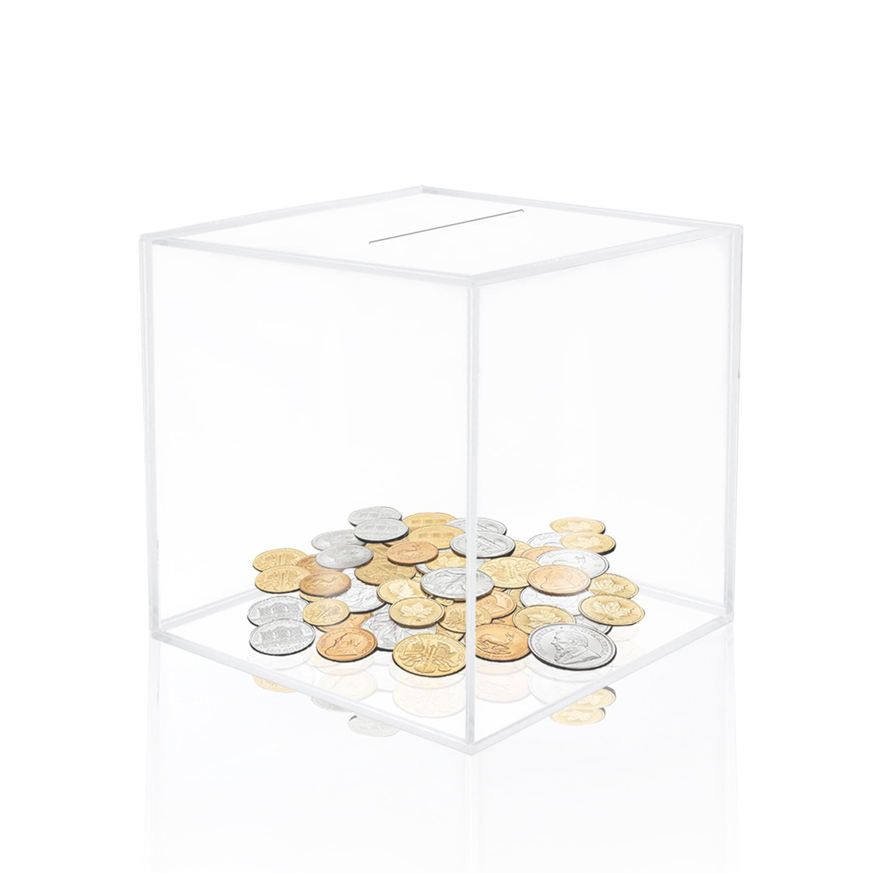 Clear Piggy Bank for Adults,Acrylic Piggy Bank Square Money Box Break ...