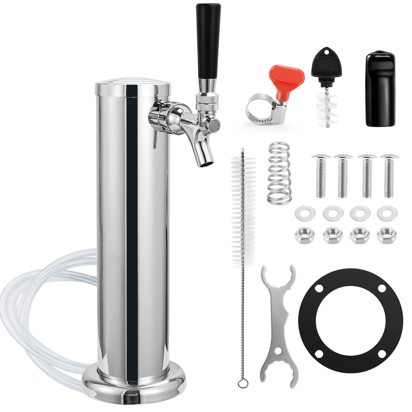 Amazon.com: Ferroday Single Beer Tap Draft Beer Tower, Stainless Steel ...