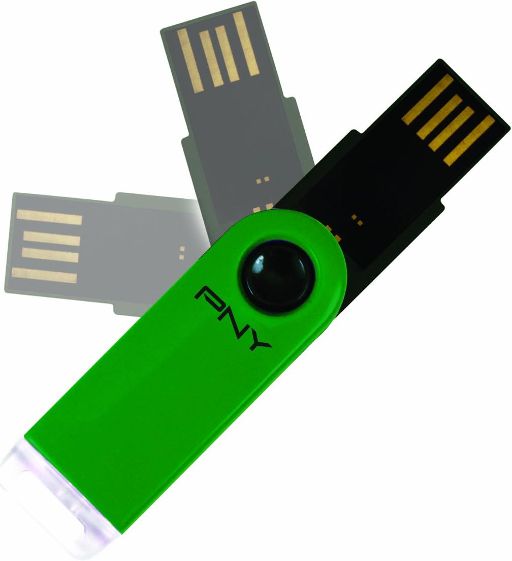 PNY Pen Drive Micro Swing Attaché 4 GB USB 2.0 P-FDU4GB-EF/DGRN (Verde ...