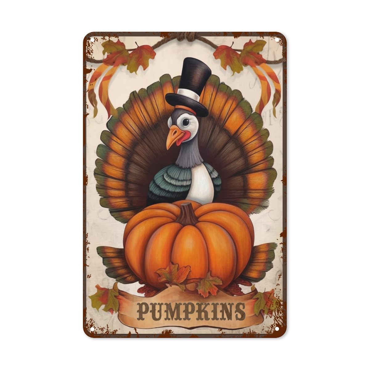 Amazon.com: Thanksgiving Metal Tin Signs Funny Vintage Turkey Signs ...