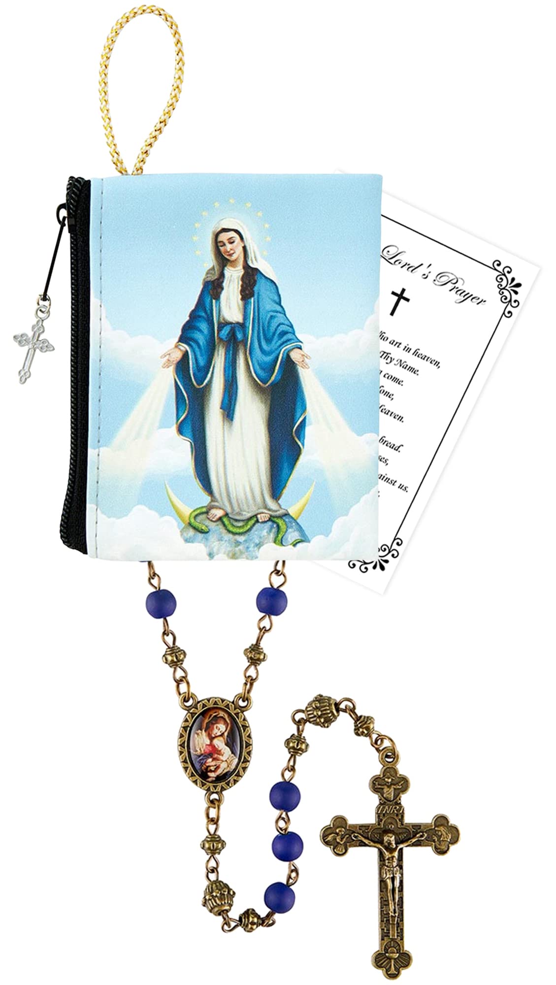 Mother Mary Praying The Rosary