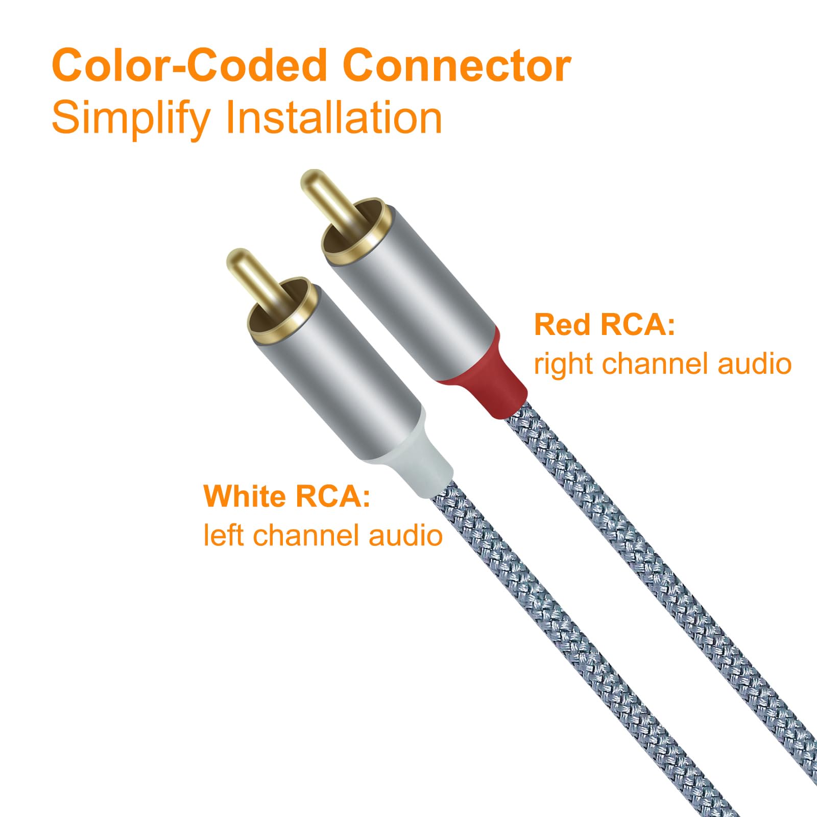 Snapklik.com : 4ft RCA To USB Audio Cable Type A To 2 RCA Adapter Cord ...